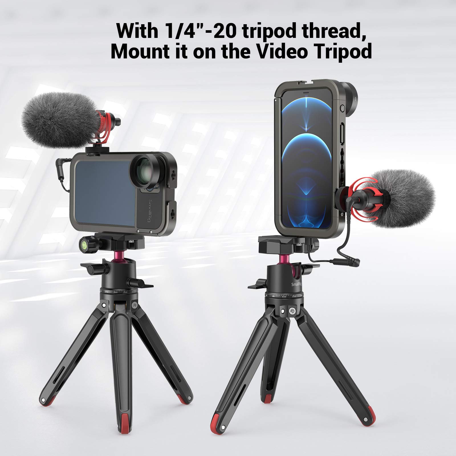 SmallRig Phone Cage for iPhone 12 Pro, Smartphone Video Rig Aluminum Phone Video Stabilizer for Photography, Film Making,Videomaker and Vlogging-3075