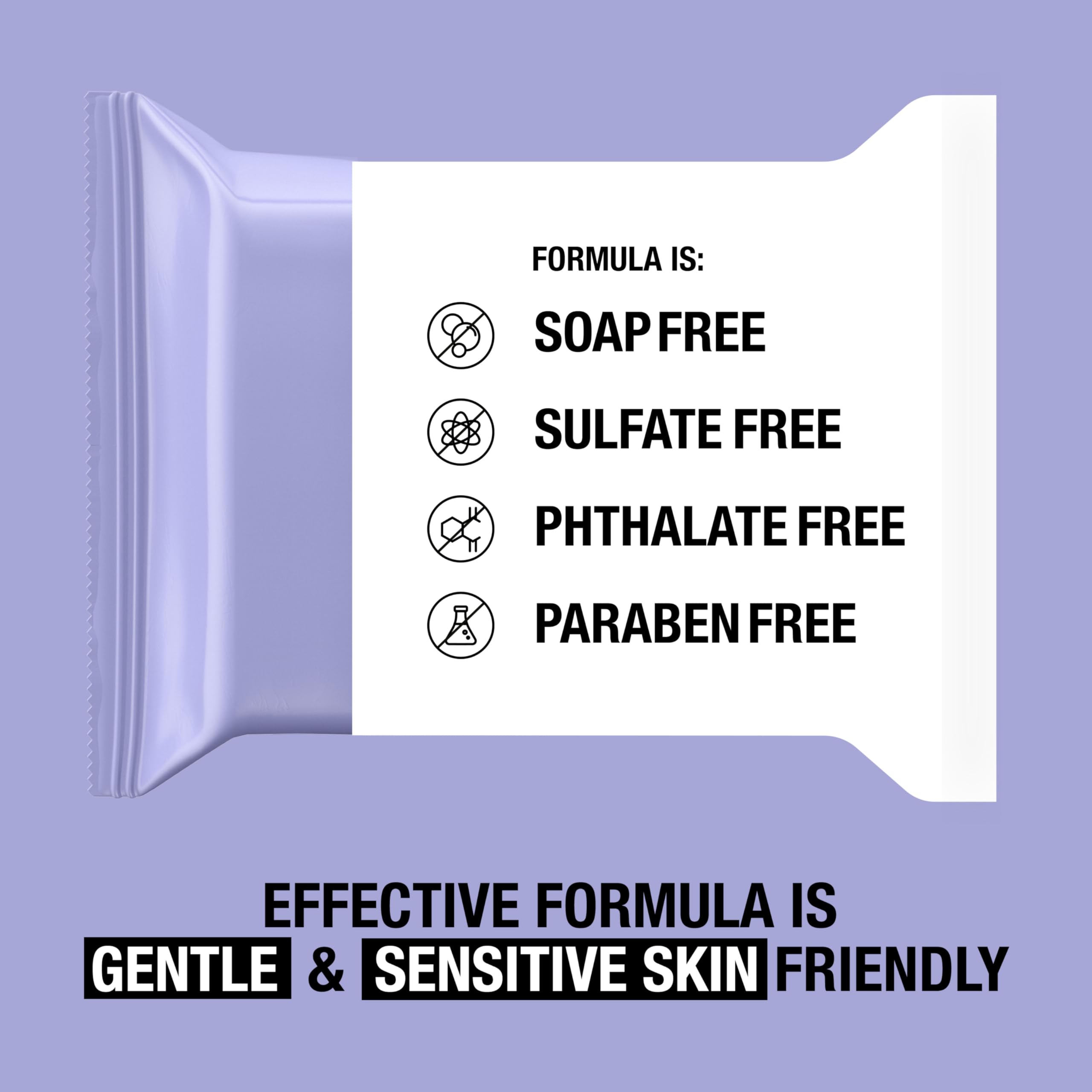 Neutrogena Night Calming Cleansing Makeup Remover Face Wipes, Nighttime Facial Towelettes to Remove Sweat, Dirt & makeup, Leaves Skin Feeling Calm, Alcohol-Free, 100% Plant Based Cloth, 25 ct