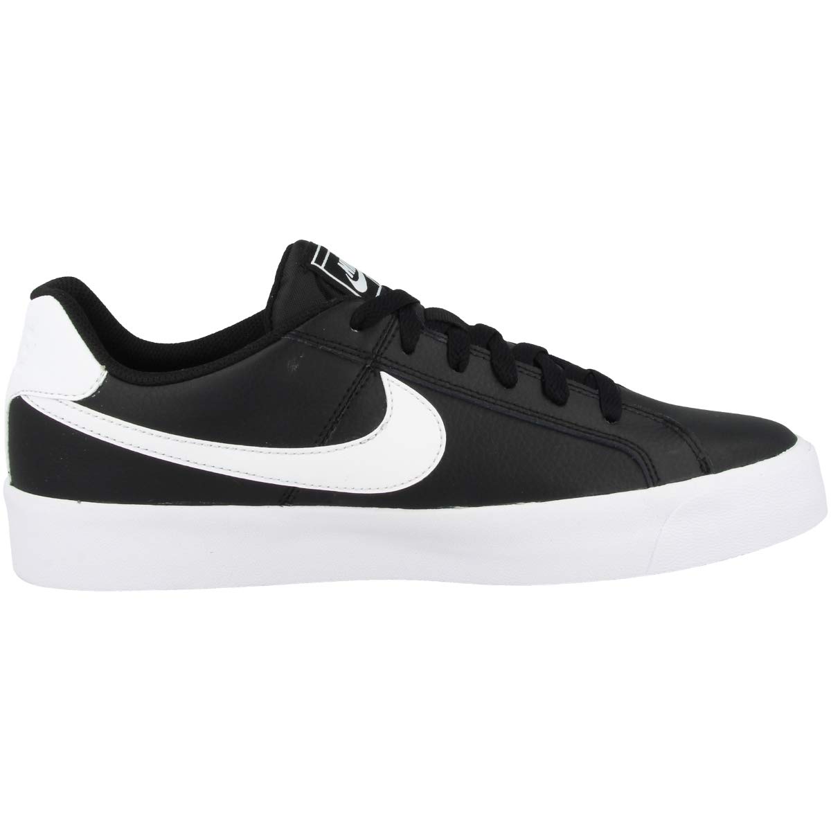 Nike Men's Court Royale AC Sneaker, White/Black, 8 Regular US
