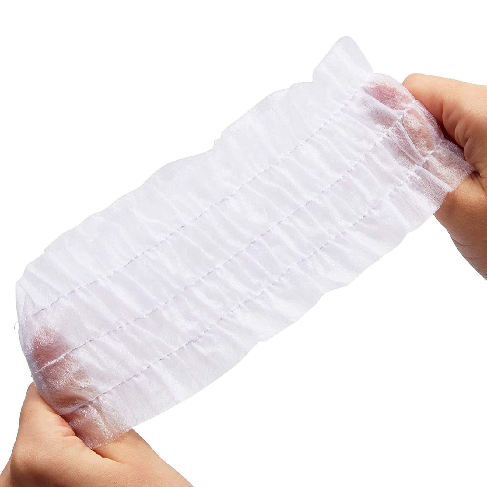 Okuna Outpost Single Use Spa Headbands for Women, Disposable Wraps (White, 120 Pack)