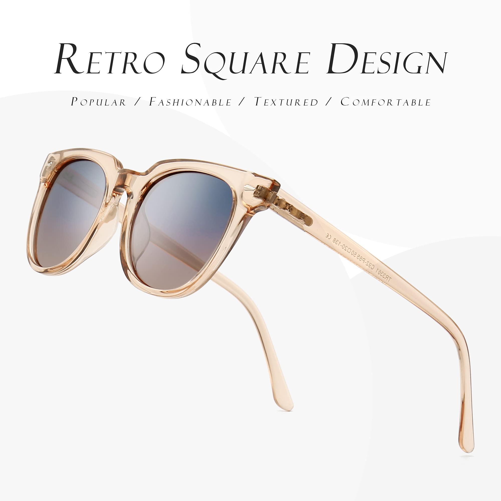 SUNGAIT Classic Retro Polarized Sunglasses for Women Trendy Sun Glasses UV400 100% Protection