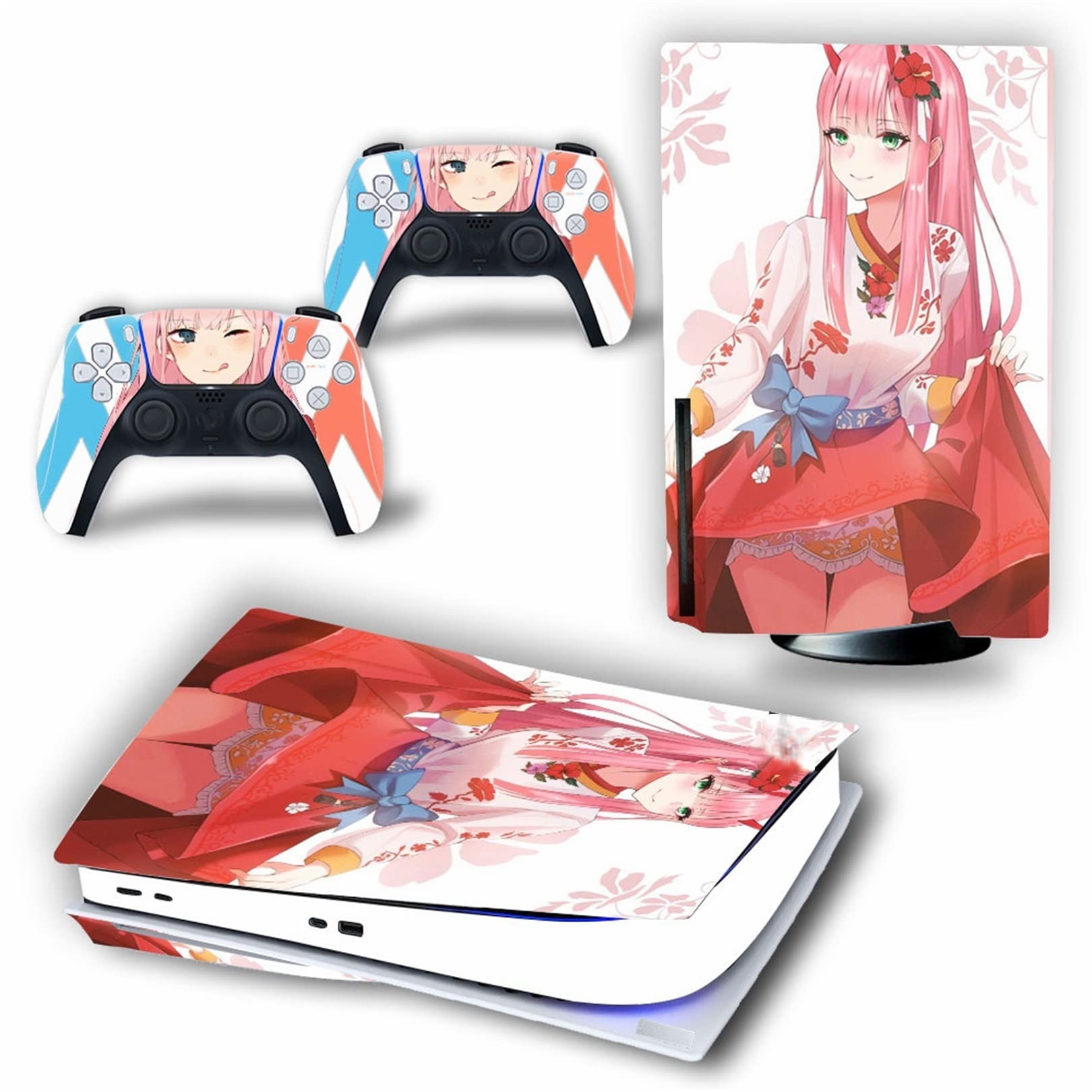 WREXIL LEEWEE for PS5 Skin Disc Edition & Digital Edition Console and Controller Vinyl Cover Skins Wraps Scratch Resistant, Compatible 55567 No Foaming (Size : Disc Version)