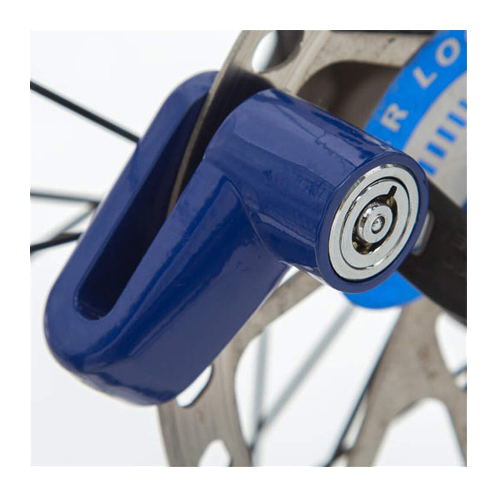 SXCLS Bike U-Lock Security Anti Theft Heavy Duty Motorcycle Bicycle Moped Scooter Disk Rotor Lock Security Anti-Theft Cable Lock U-Lock (Color : Blue)