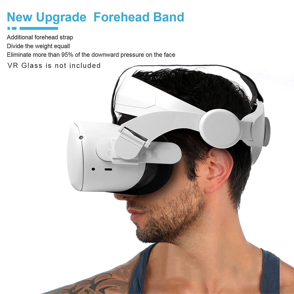 SYCOOVEN Head Strap Soft Pad Replacement Reduce Pressure Universal Fit for Oculus Quest 2(White)