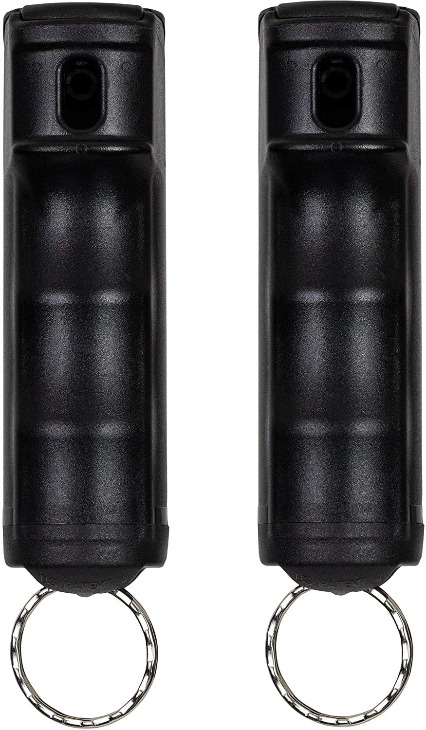 POLICE MAGNUM 2 Pepper Spray 1/2oz Black Flip Top Molded Keychain Security Self Defense Police Strength