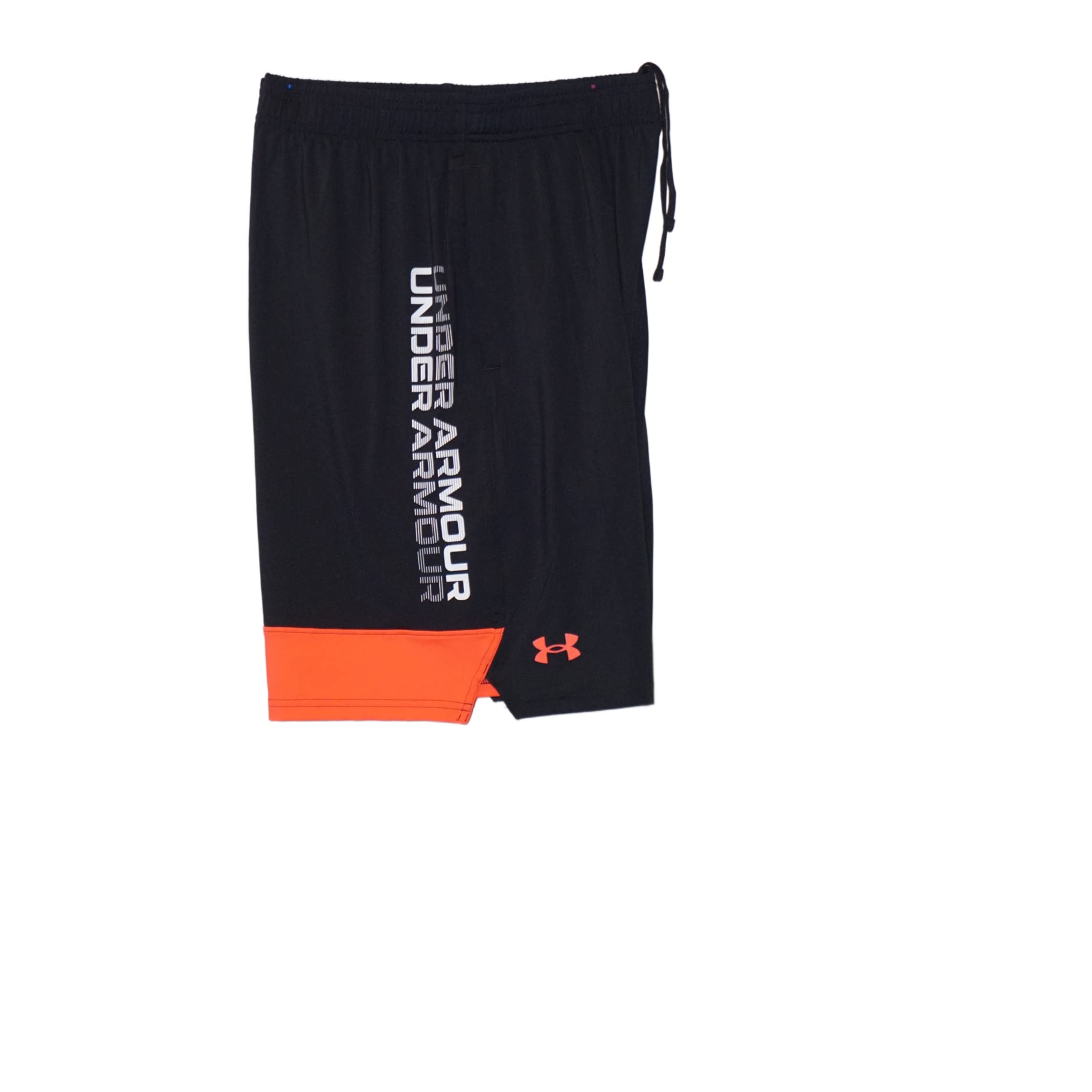 Under Armour Men's UA Stretch Train Shorts (as1, Alpha, 3X_l, Regular, Regular, XXX-Large) Black/Orange