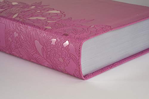 NLT Personal Size Giant Print Bible, Filament-Enabled Edition (LeatherLike, Peony Pink, Red Letter): Includes Free Access to the Filament Bible App ... Notes, Devotionals, Worship Music, and Video