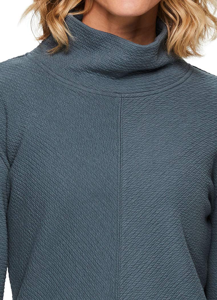 RBX Active Women's Quilted Lightweight Cowl Neck Tunic Pullover Sweatshirt F19 Green XXL