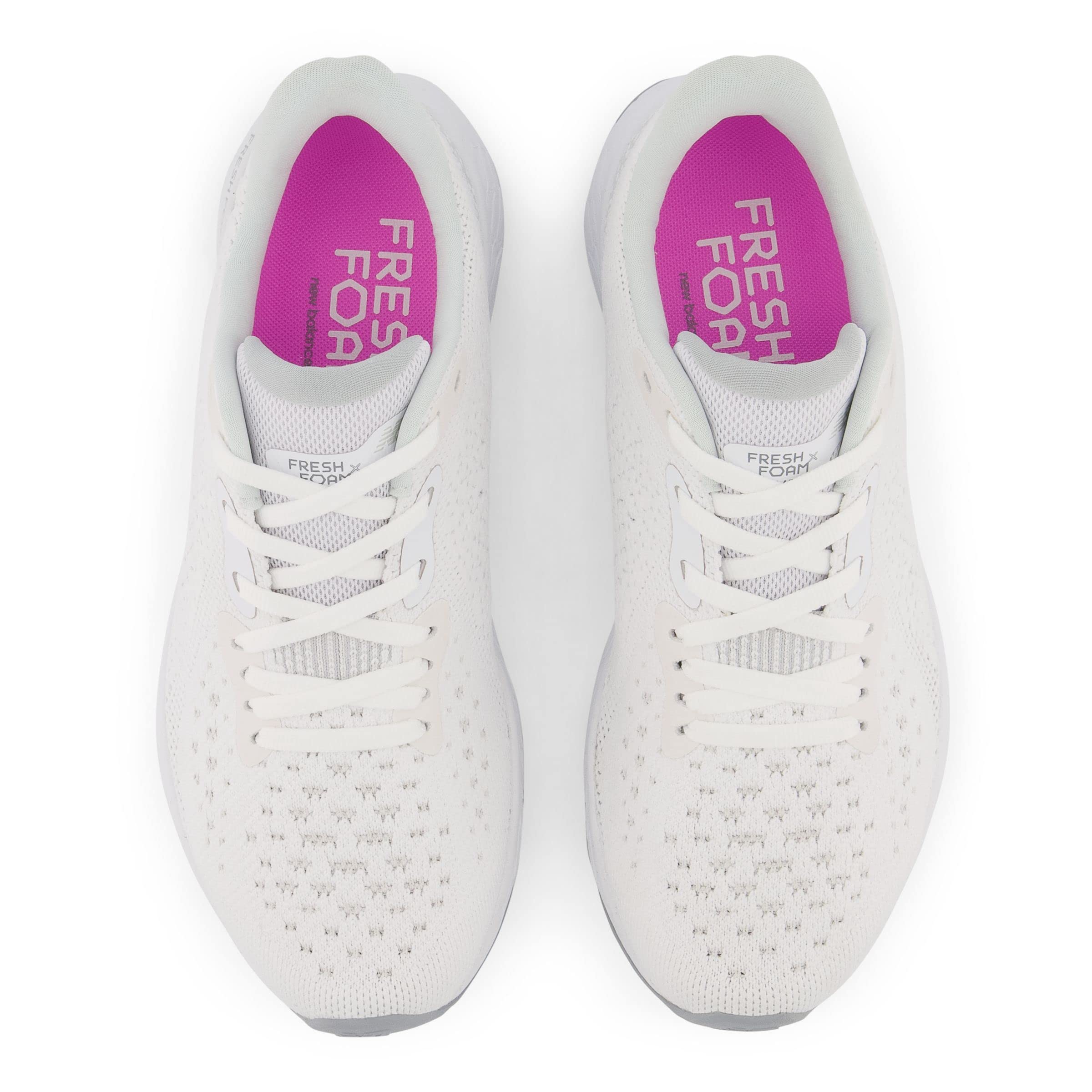 New Balance Women's Fresh Foam X Tempo V2 Running Shoe, White/Grey, 8 Wide