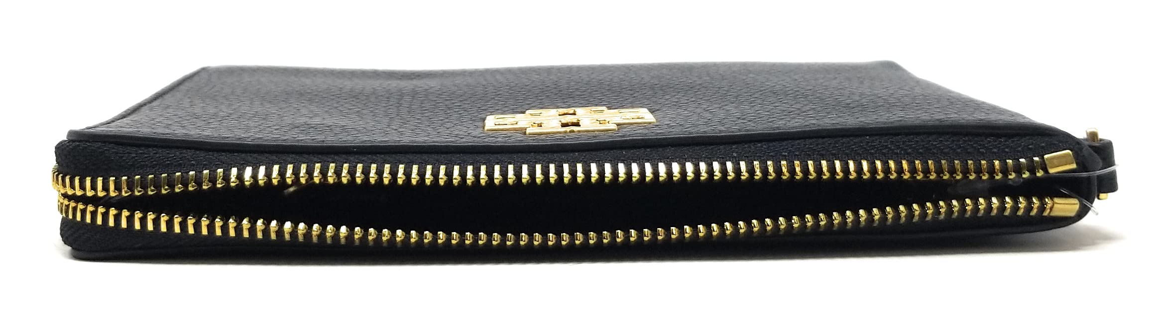 Tory Burch Wristlet Britten Large Zip Pouch (Black)