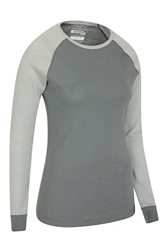 Mountain Warehouse Merino Womens Top - Ladies Thermal Baselayer Grey 2