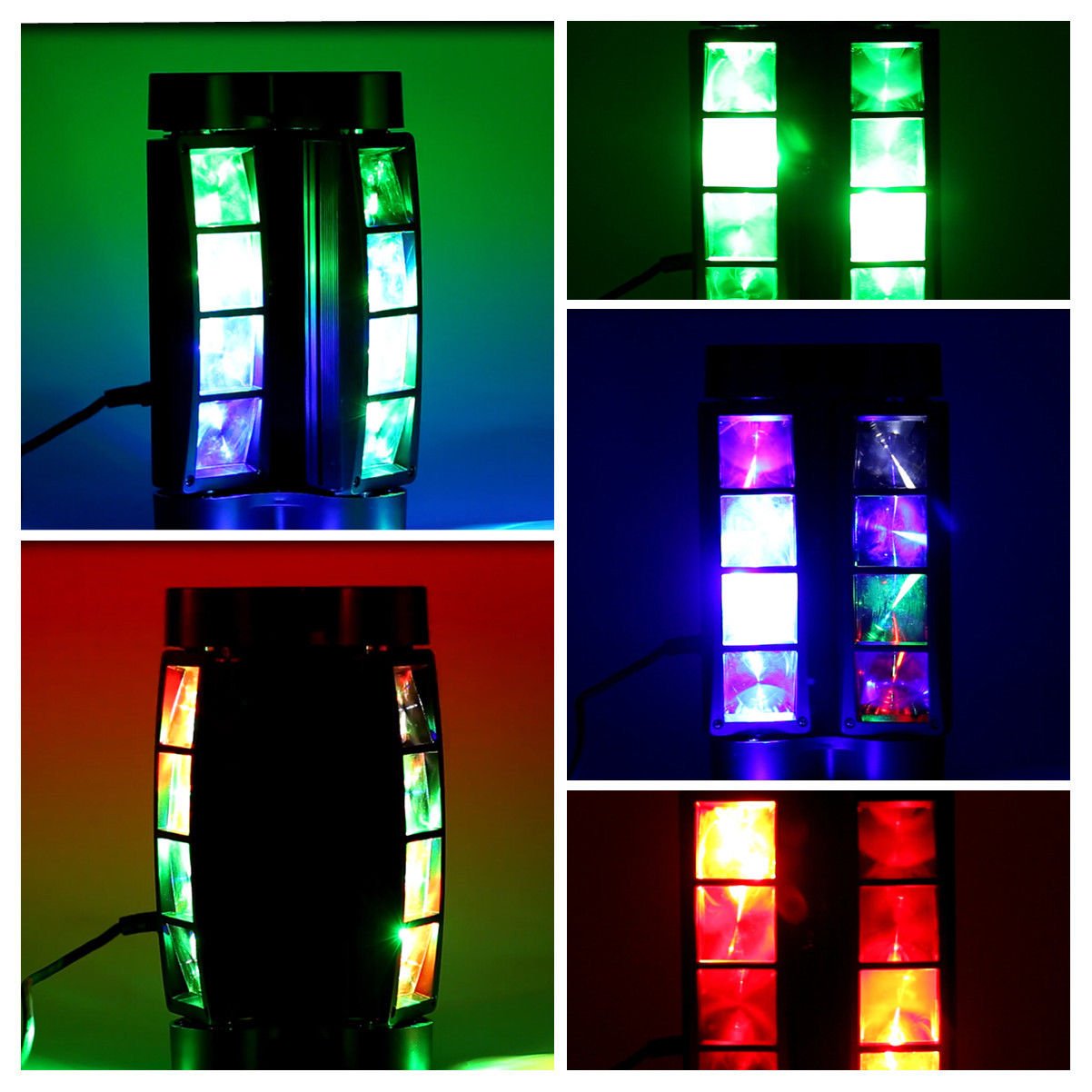 Spider Moving Head Light 8x10W LEDs Beam DJ Lights RGBW Sound Activated and DMX-512 Control for Party Pub Disco Show Wedding Event Stage Lighting (2Pack)