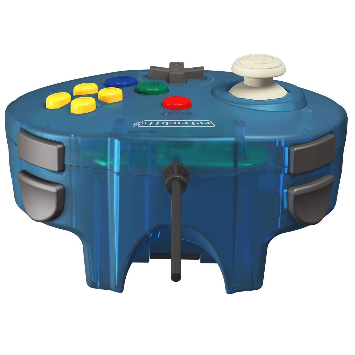 Retro-Bit Tribute 64 USB for PC, Switch, Mac, Steam, RetroPie, Raspberry Pi - Ocean Blue