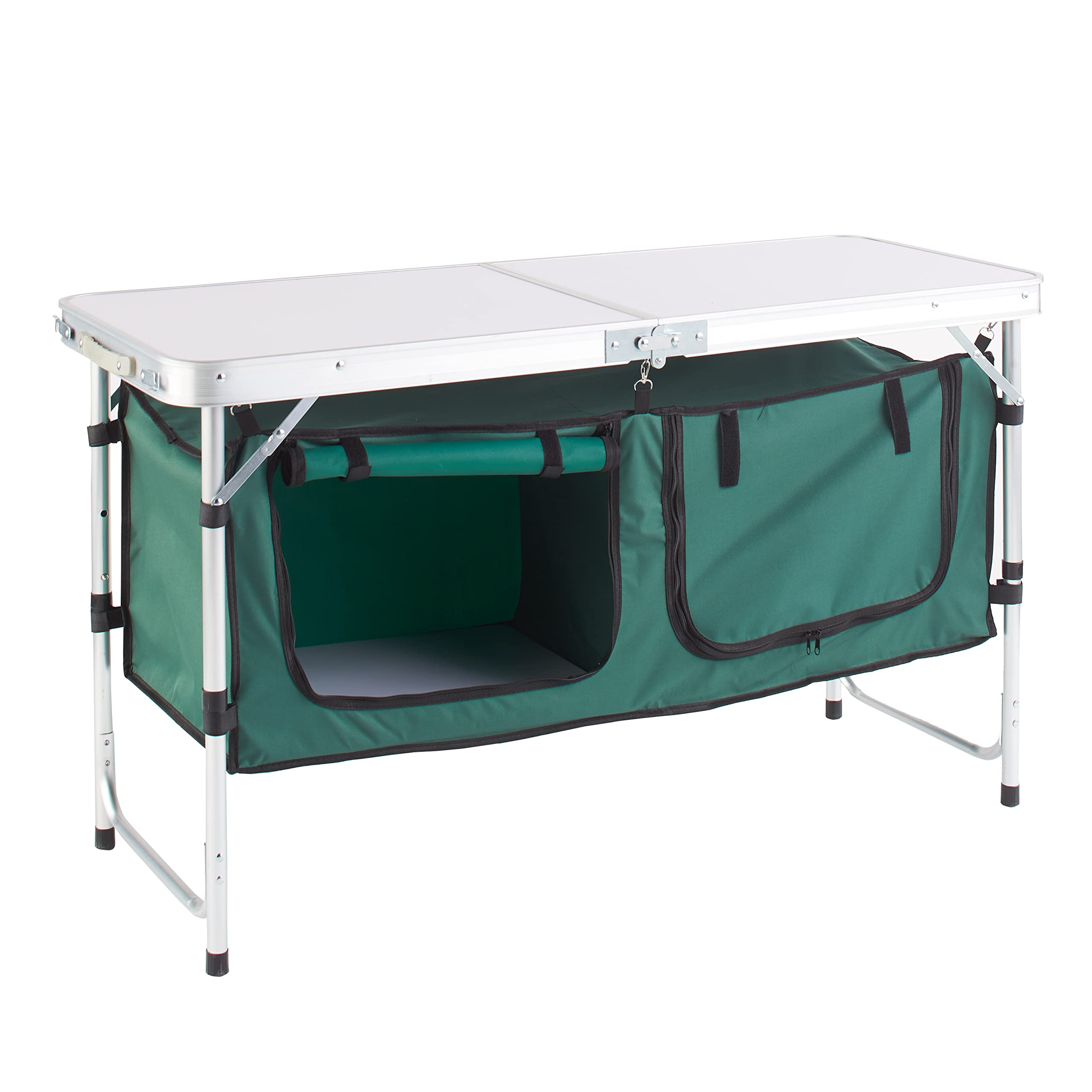 Portable Outdoor Camping Kitchen Table with Storage