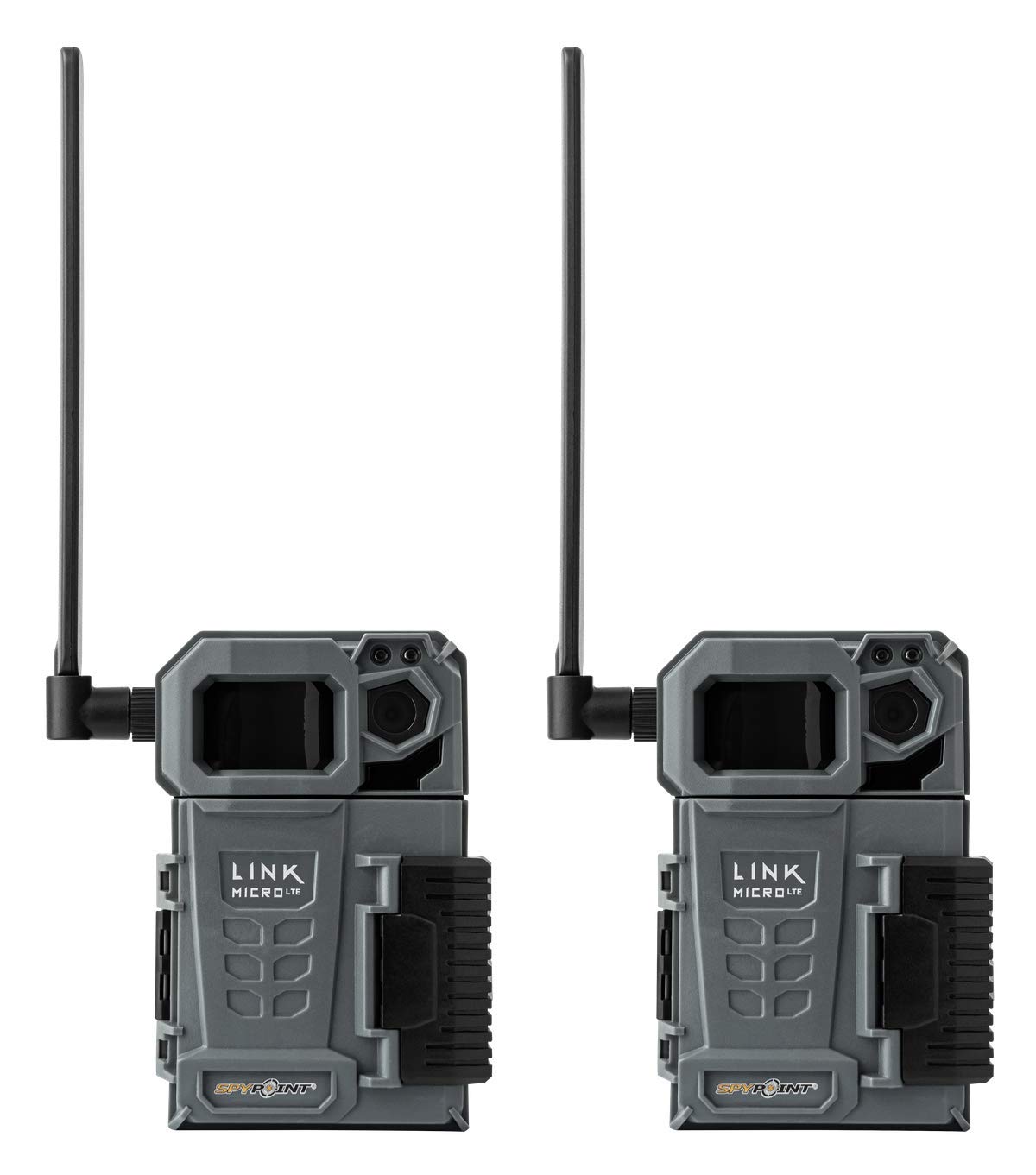 SPYPOINT Link-Micro-LTE Twin Pack of Cellular Trail Cameras 10MP with Batteries, Two Micro SD Cards, Card Reader, Spudz, and Two Steel Cases (AT&T (USA Nationwide))