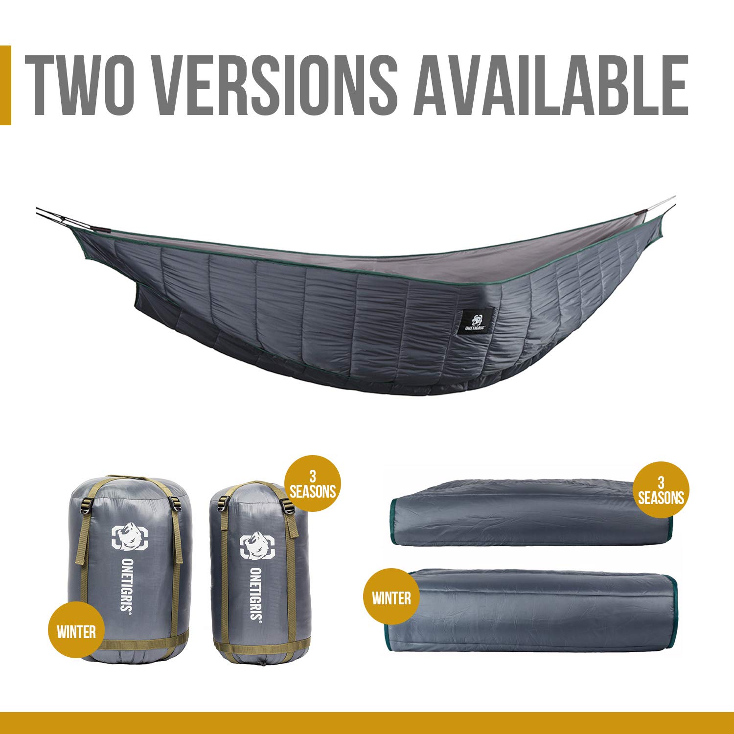 OneTigris SHIELD CRADLE Hammock Underquilt for Double & Single Hammocks, Large Wide Camping Blanket for Adults & Kids Hammock Camping, Hiking, Backpacking, Travel, Backyard, Beach, Indoor, Outdoor