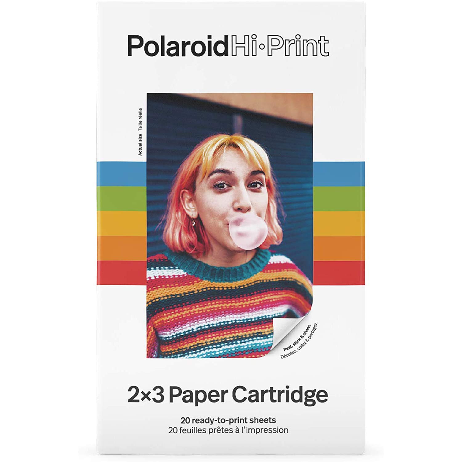 Polaroid Hi-Print 2X3 Paper Cartridge 20 sheets + Purple Album Holds 64 Photos