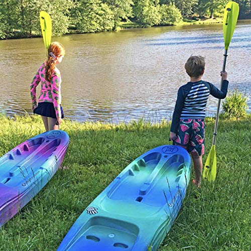 Perception Kayaks Hi Five | Sit on Top Kids Kayak for Kids up to 120 Lbs.| Youth Kayak with Paddle | 6' 6" | Funkadelic
