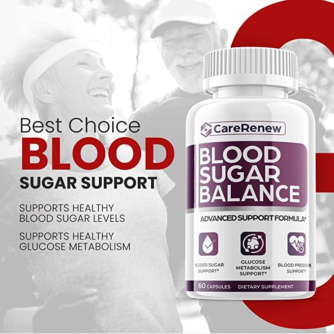 Official CareRenew Sugar Support Capsules - Care Renew Bl00d Gluc0se Sugar Balance Support Supplement (2 Bottles of 60 Capsules)