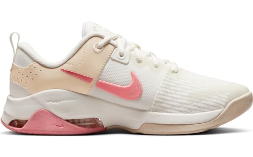 Nike Women's Air Zoom Bella 6 Sneakers, White Pink, 8.5