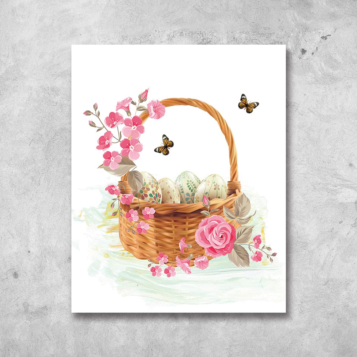 Spring, Easter bunny theme Art Prints Home Studio Office Décor. Gift for Kids Girl Sister mom Women 8 X10 ,set of 4– UNFRAMED