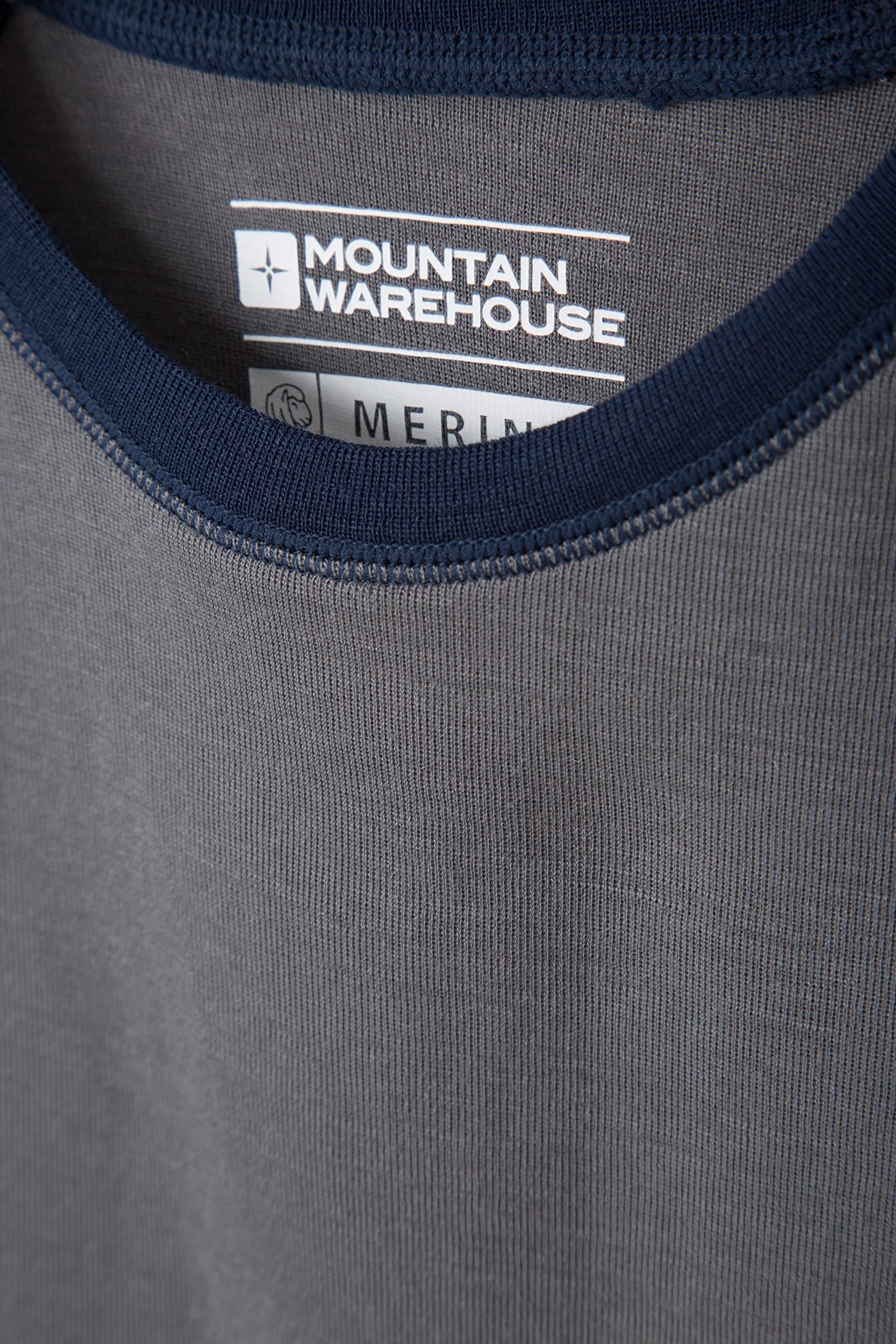 Mountain Warehouse Merino Kids Top - Warm Thermal Baselayer Grey 11-12 Years