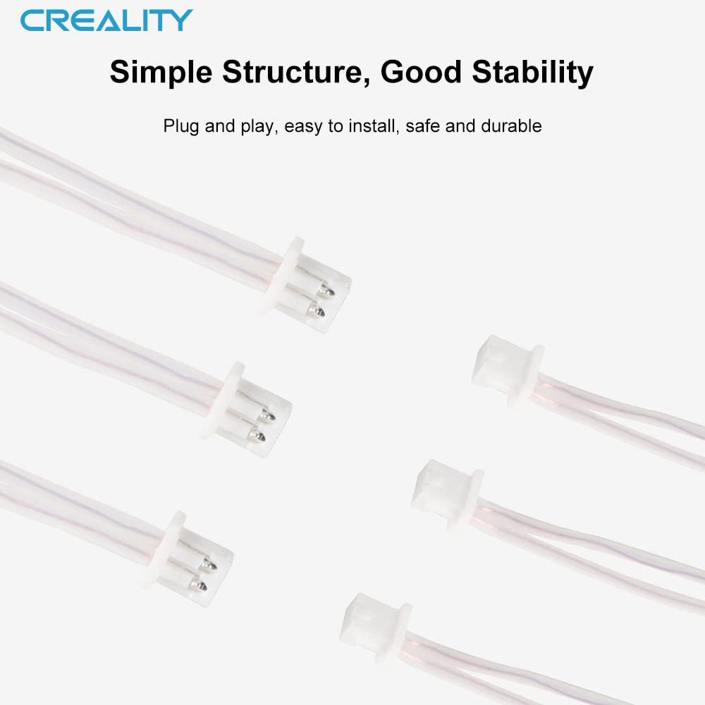 Official Creality Original Ender 3 S1 Thermistor Sensor 5 Pack, NTC100KΩ 3950K 3D Printer Hotend Replacement Parts Thermistor Temp Sensor Compatible with Sprite Extruder Heater Block