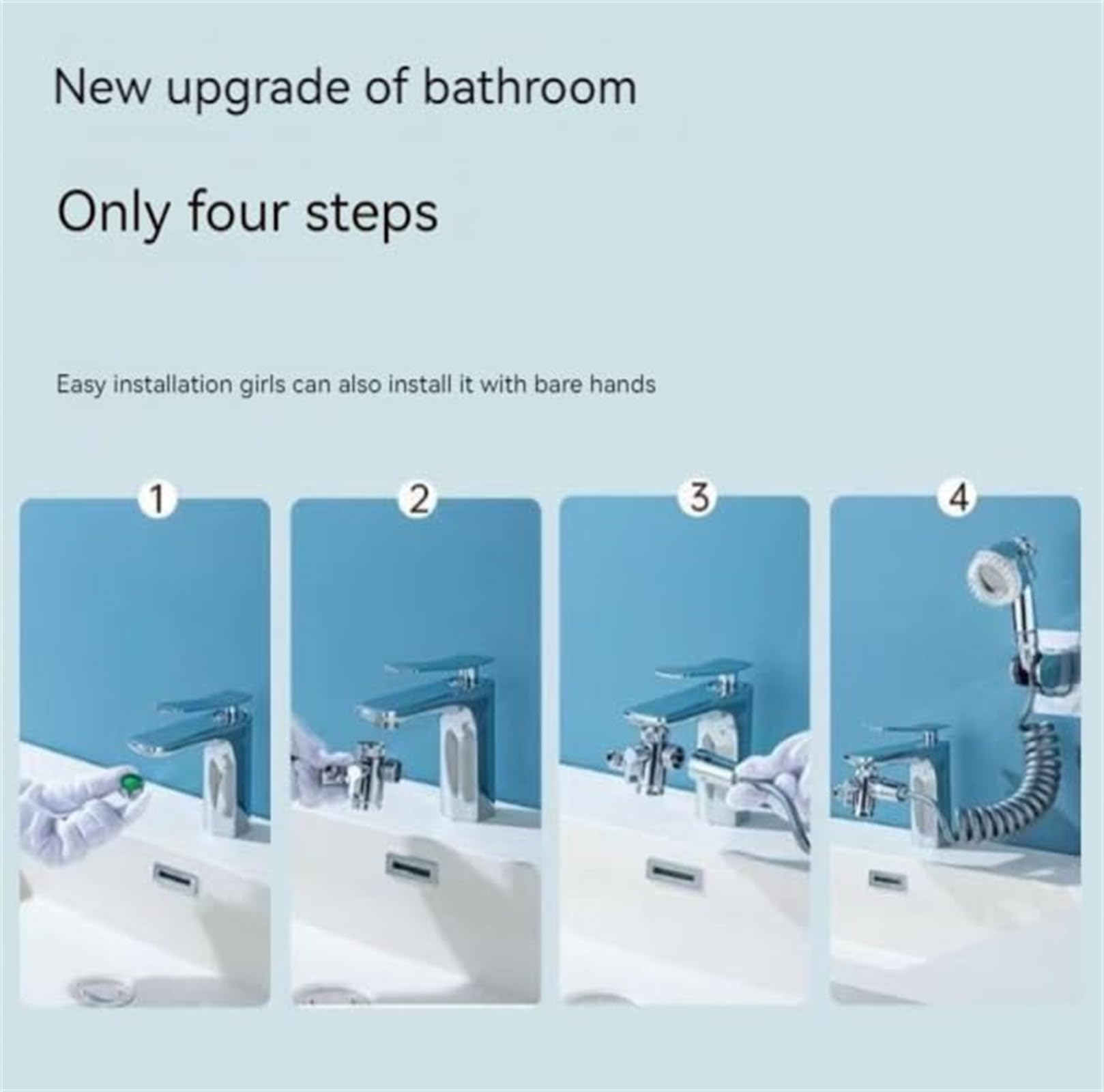 Multifunction Universal Water Taps, Universal 1080 Swivel Robotic Arm Swivel Extension Faucet Aerator, 3 in 1 Sink Faucet Sprayer Attachment Set