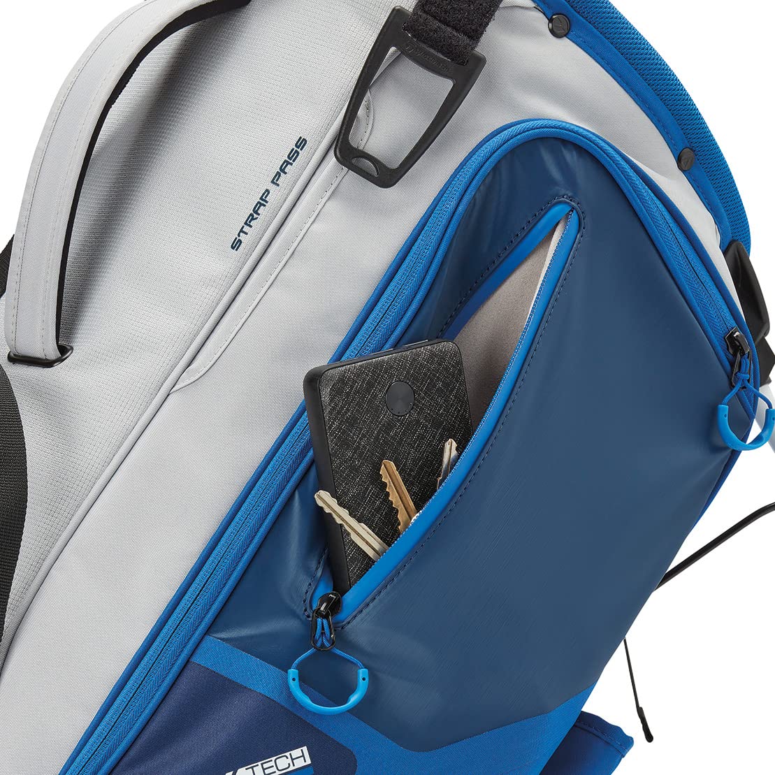 TaylorMade Unisex's Flextech Stand Bag, White, Black, Blue, One Size