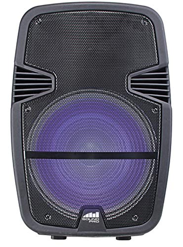 Naxa Electronics Portable Bluetooth Party Speaker with Disco Light, 15-inch, Black, Portable Party Speaker