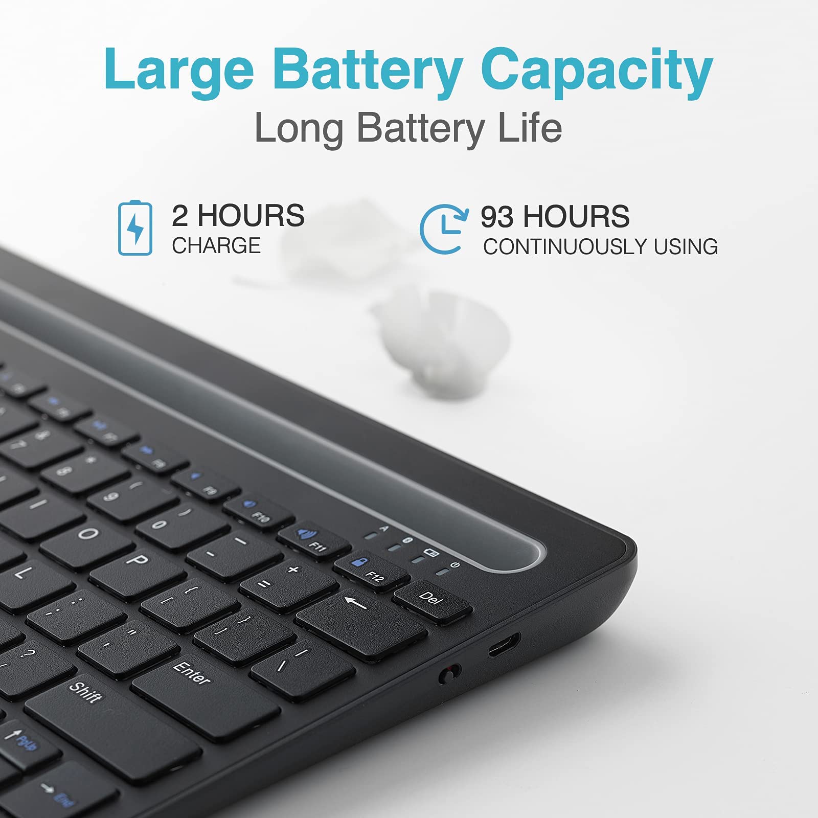 Rapoo XK100 Multi-Device Bluetooth Keyboard with Integrated Stand Rechargeable Portable, Connect Upto 3 Devices for Tablet Cellphone PC Smart TV, Compatible with Windows 7/8/10/XP Vista Linux Mac