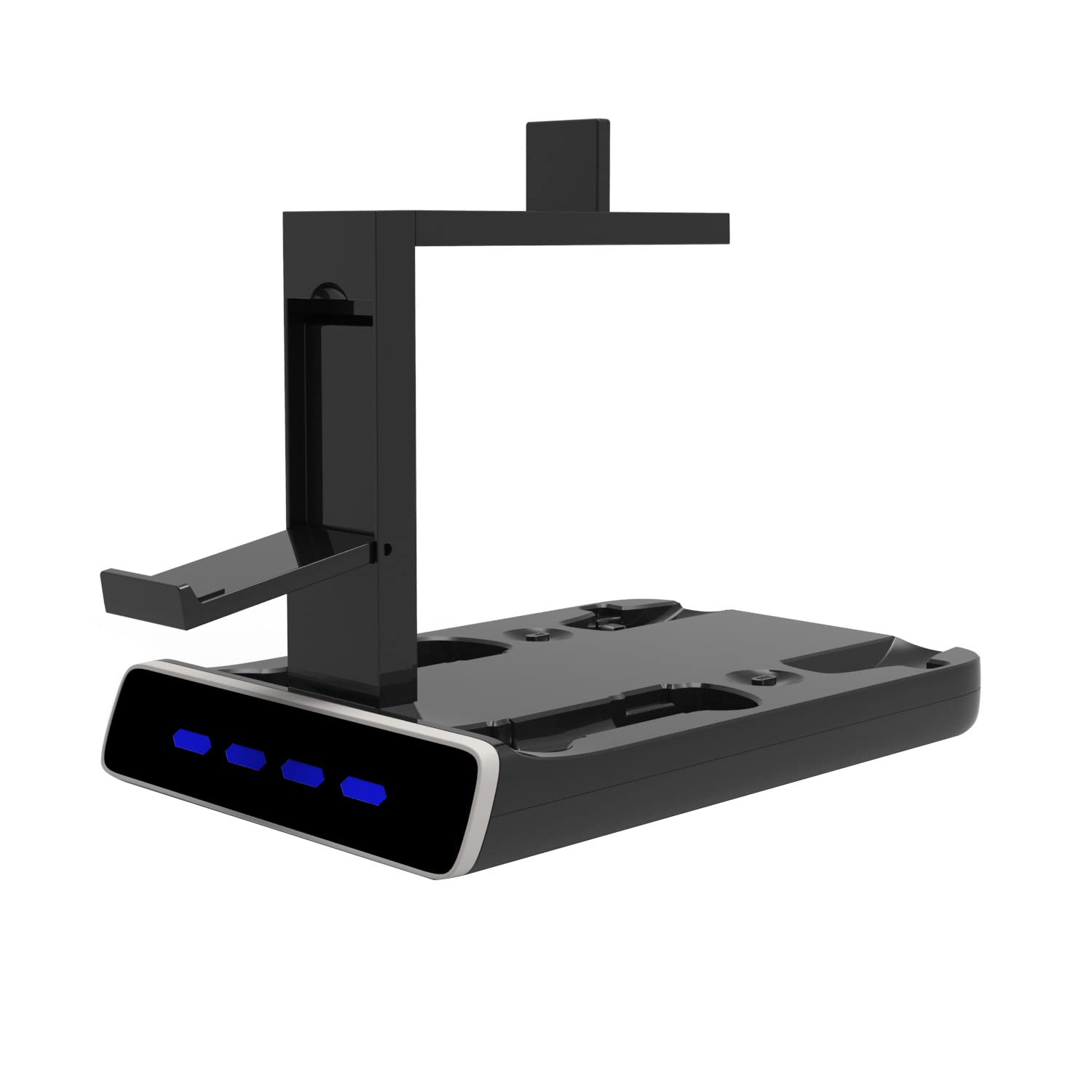 ZahoTse VR2 Charging & Storage Stand for Playstation VR2 Controller,PS VR2 / PS5 Charger with CD Storage Rack Headphone Mount(Playstation VR2 / PS5,Black) FC-PVR2-003