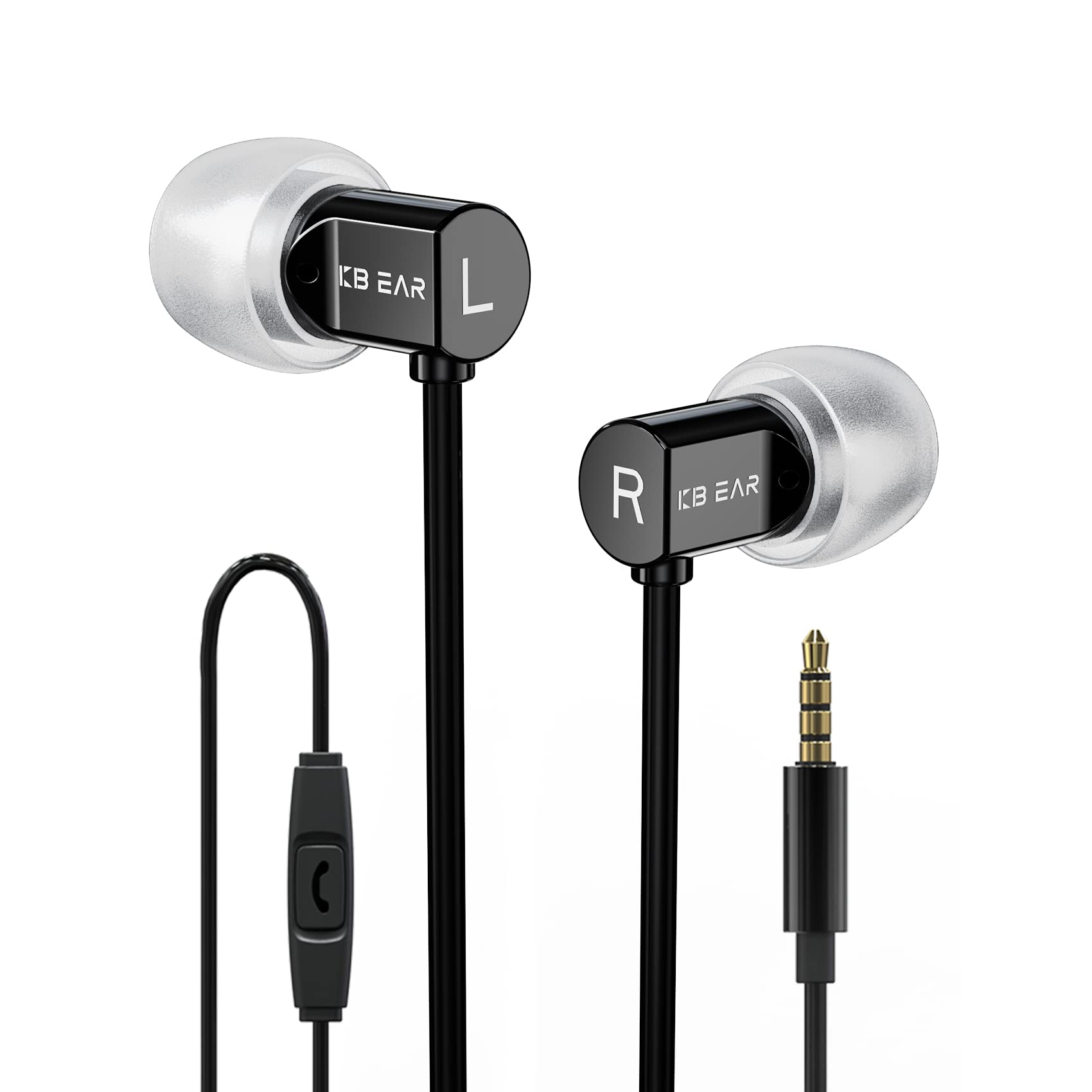 Wired Earbud with Microphone, Kbear Dumpling HD Calling Earphones in-Ear Computer Headphones, Earbuds for Small Ears CNC Metal Earphones, Compatible with iPhone iPad Android