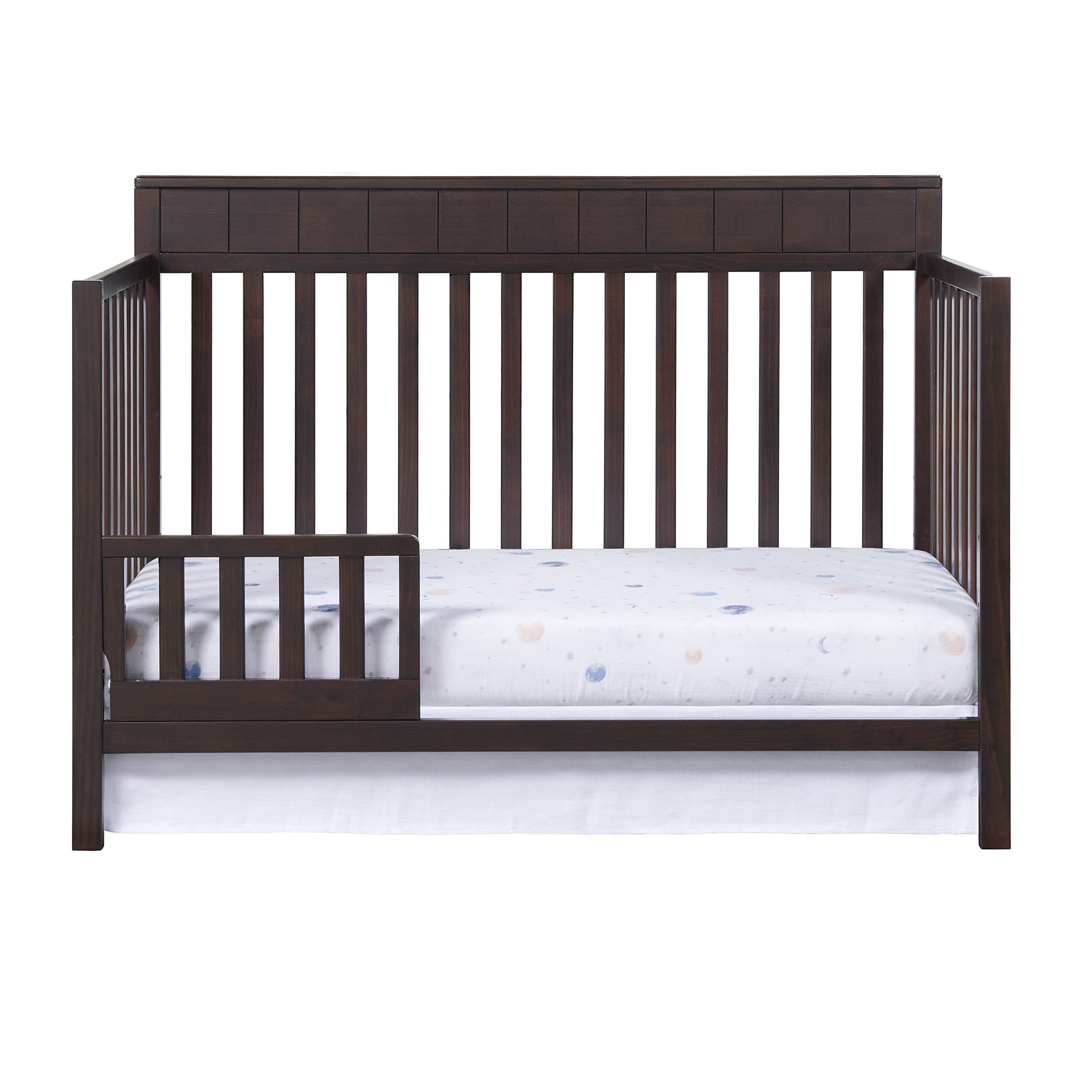 Oxford Baby Logan Crib to Toddler Bed Guard Rail Conversion Kit, Espresso Brown, GreenGuard Gold Certified