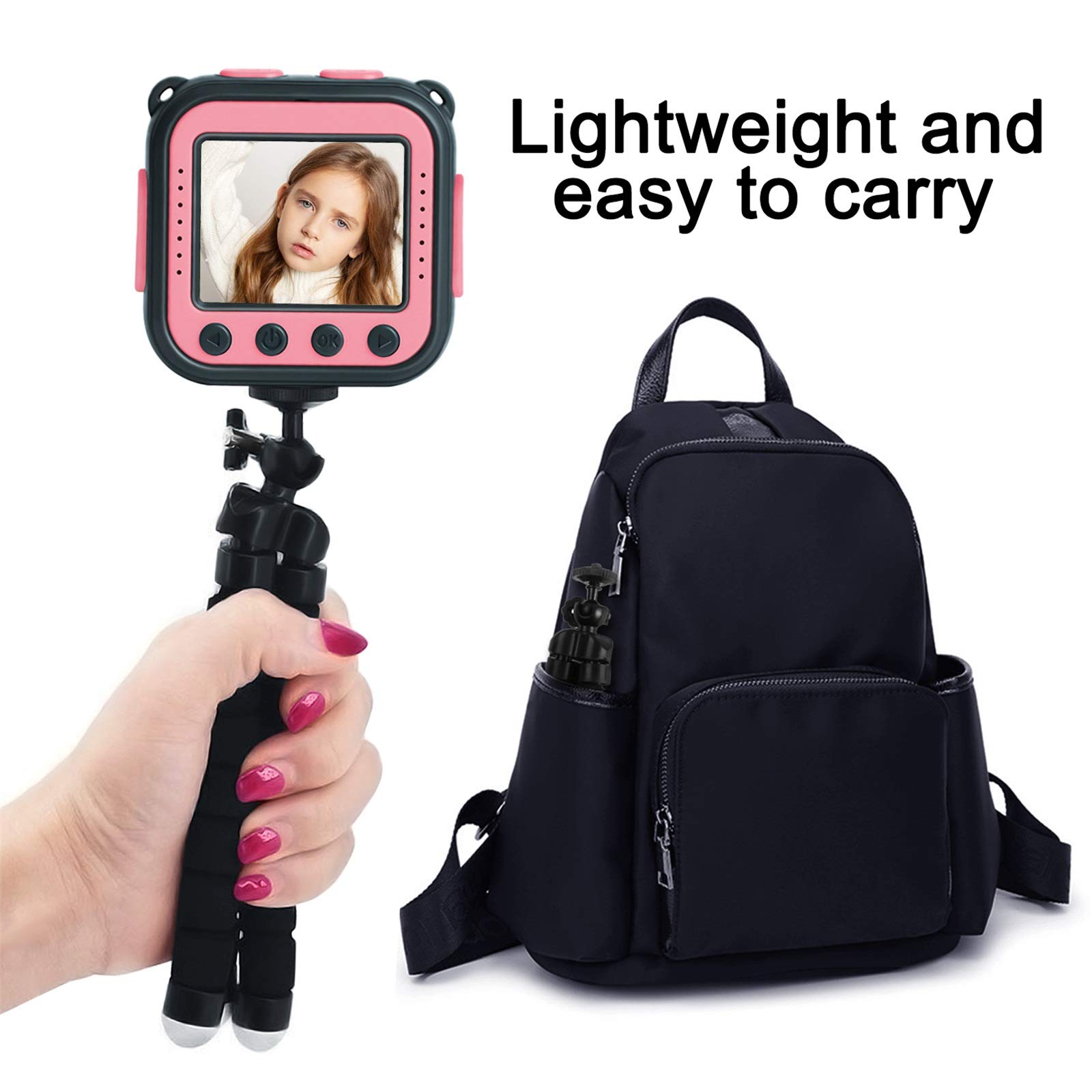 PROGRACE Mini Tripod Flexible Tripod for PROGRACE Kids Waterproof Camera Action Camera Lightweight Tripod Grip Stability