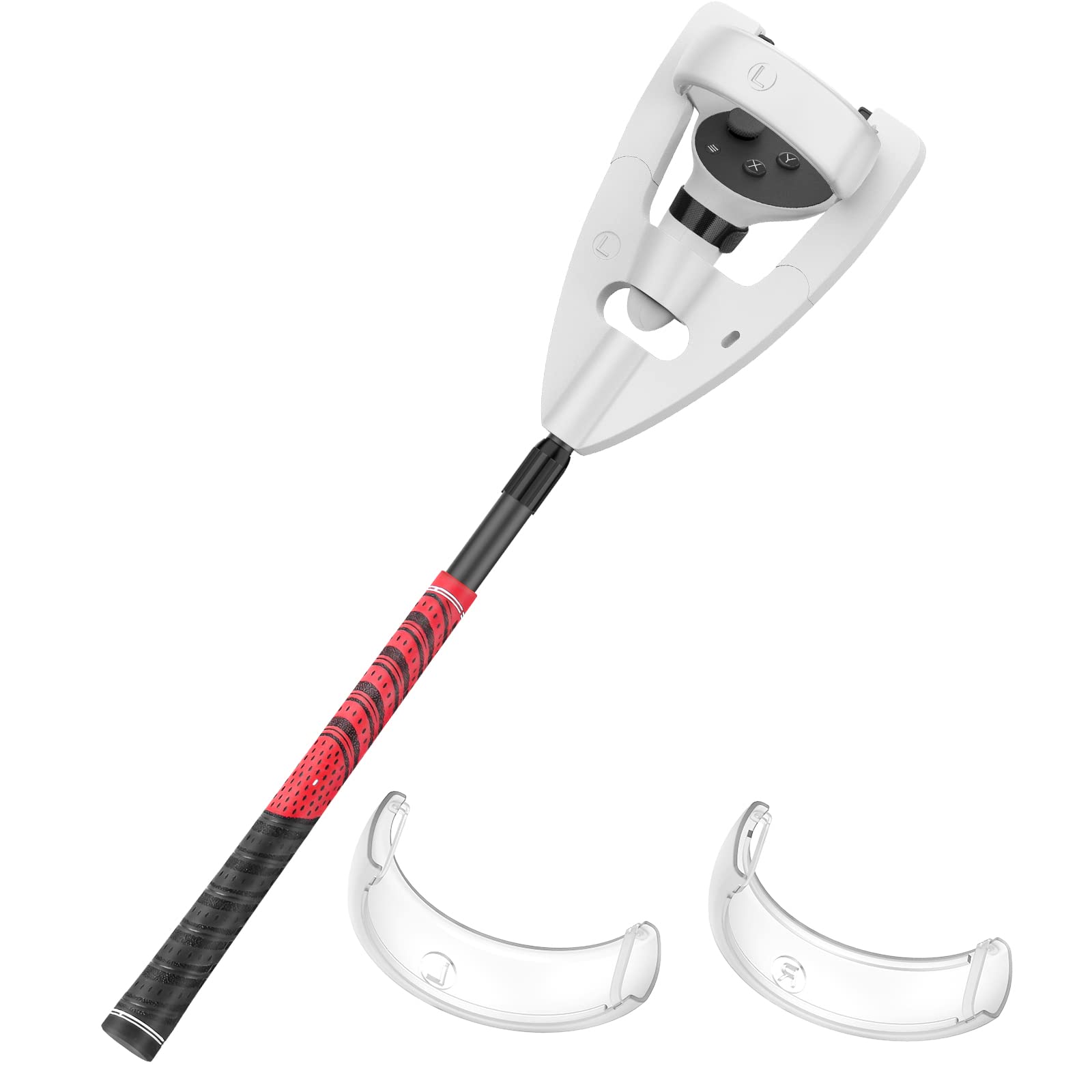 VR Golf Club for Oculus Quest 2, Rift S, Meta Quest 2 Aikeec VR Golf Club Handle Accessory, Quest 2 Golf Club Attachment with 2 Controller Covers Bonus, Enhance Immersive VR Golf Game Experience
