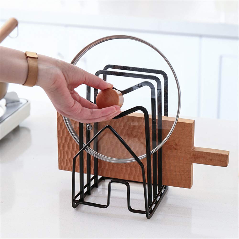 NEIDE Kitchenware Rack Adjustable Kitchen Storage Iron Rack Pan Pot Lids C Board Folding Organizer Stand Layers-Kitchen Storage Rack Pan Pot Lid Organizer Shelves Holder Stand Foldable