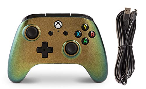 PowerA Enhanced Wired Controller for Xbox One - Cosmos Nova, gamepad, wired video game controller, gaming controller, Xbox One, works with Xbox Series X|S