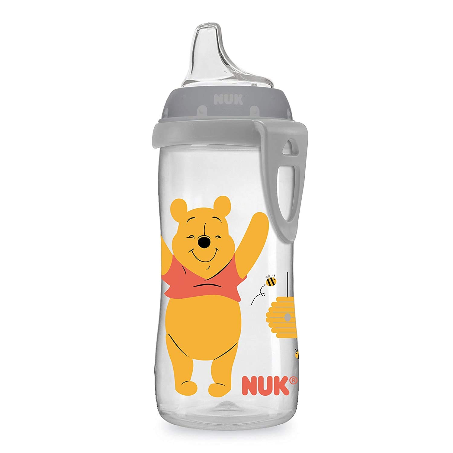 NUK Disney Winnie the Pooh 10 Ounces Active Cup Silicone Spout with NUK Disney Winnie the Pooh 5 Ounces Learner Cup Silicone Spout