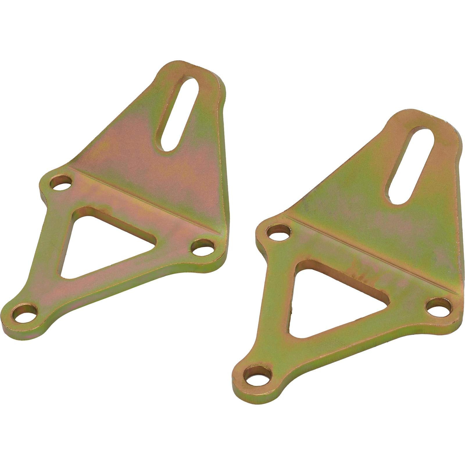 Universal Bolt on Motor Mounts for SBC/BBC and Bolt Kit, Constructed from Thick Steel Plate, Bolts Feature Zinc Coating and Solid Steel, 3/8”-16 Thread