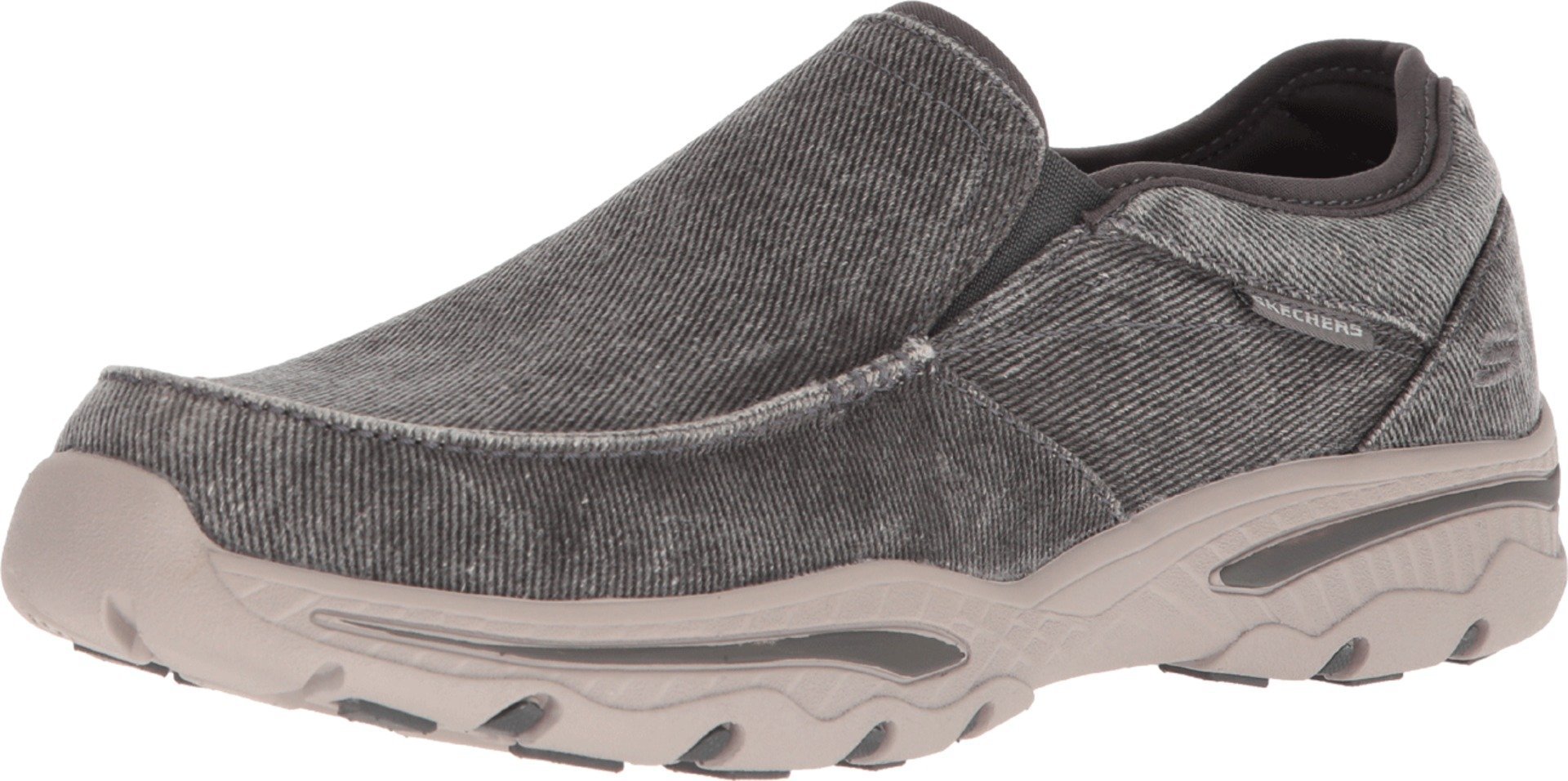 Skechers mens Relaxed Fit-creston-moseco Moccasin, Charcoal, 11.5 US