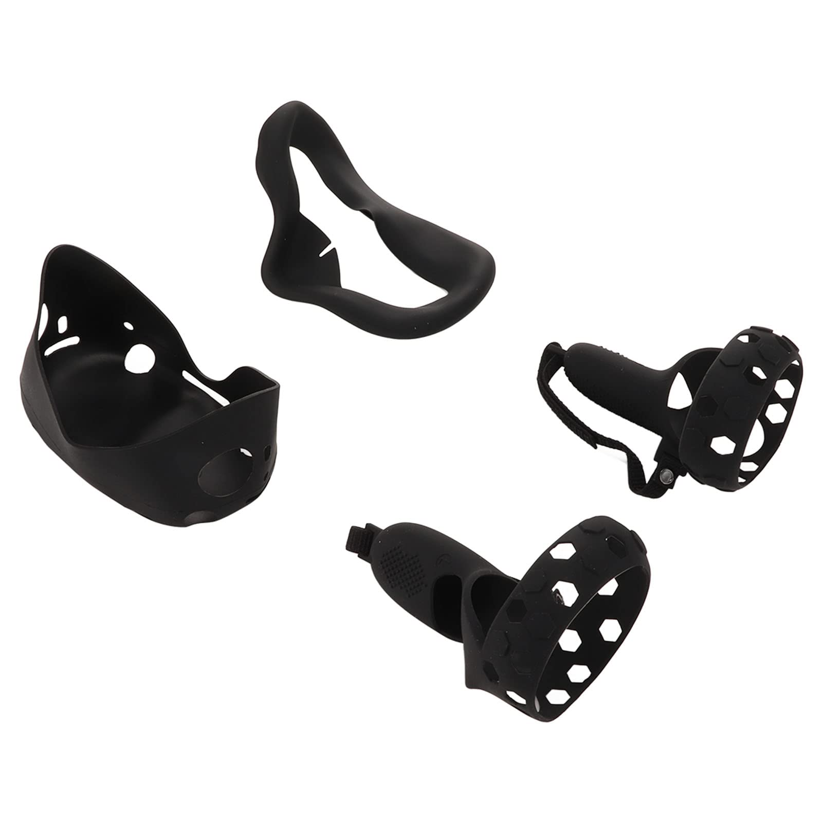VR Shell Face Cover Touch Controller Grips Cover and Lens Protective Cover for Oculus Quest 2, 4 in 1 for Oculus Quest 2 Accessories Set