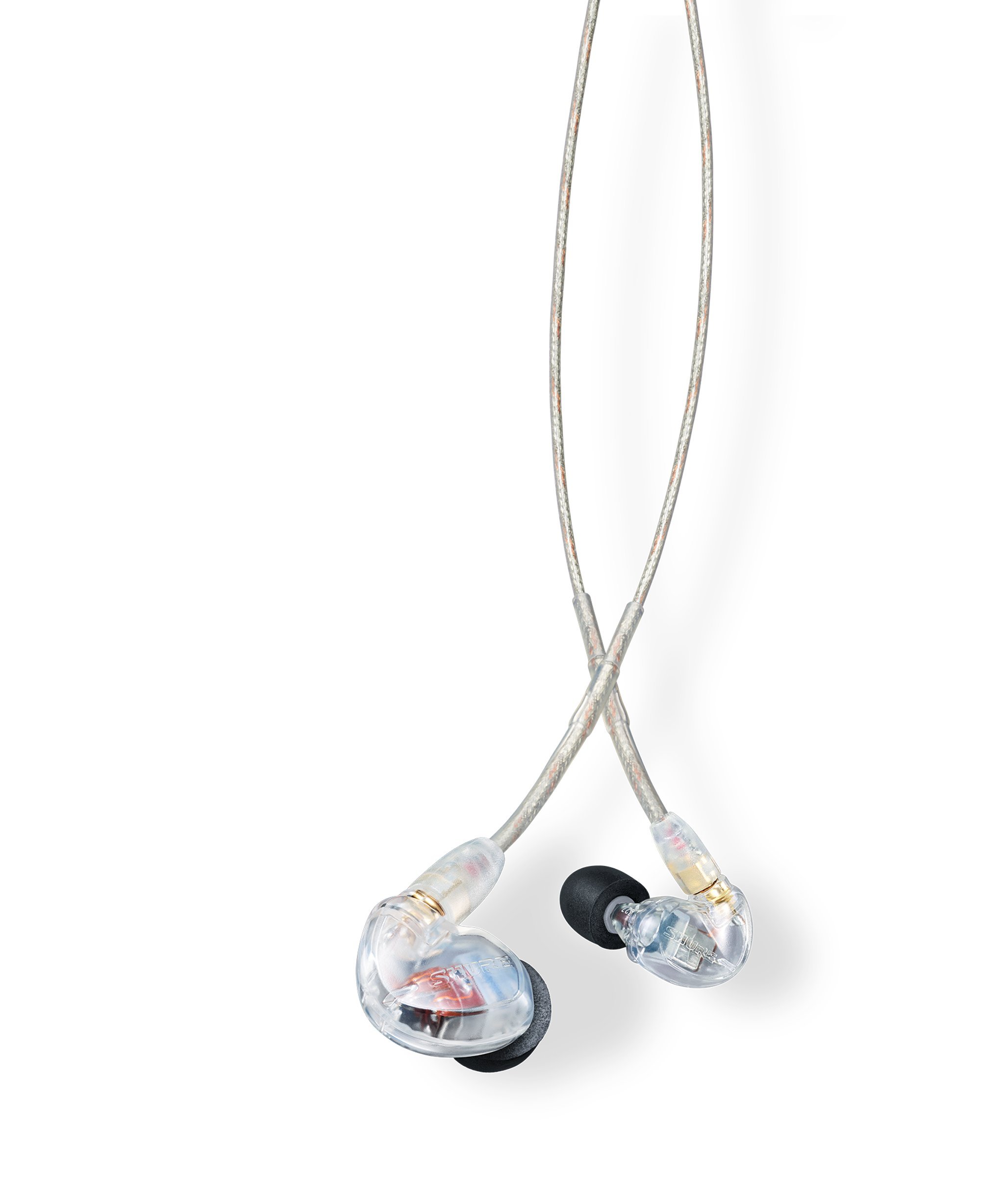 Shure SE425-CL Over Ear Professional Sound Isolating Earbuds, Clear Detachable Universal Communication Cable for Detachable Se Sound Isolating Earphones, Black