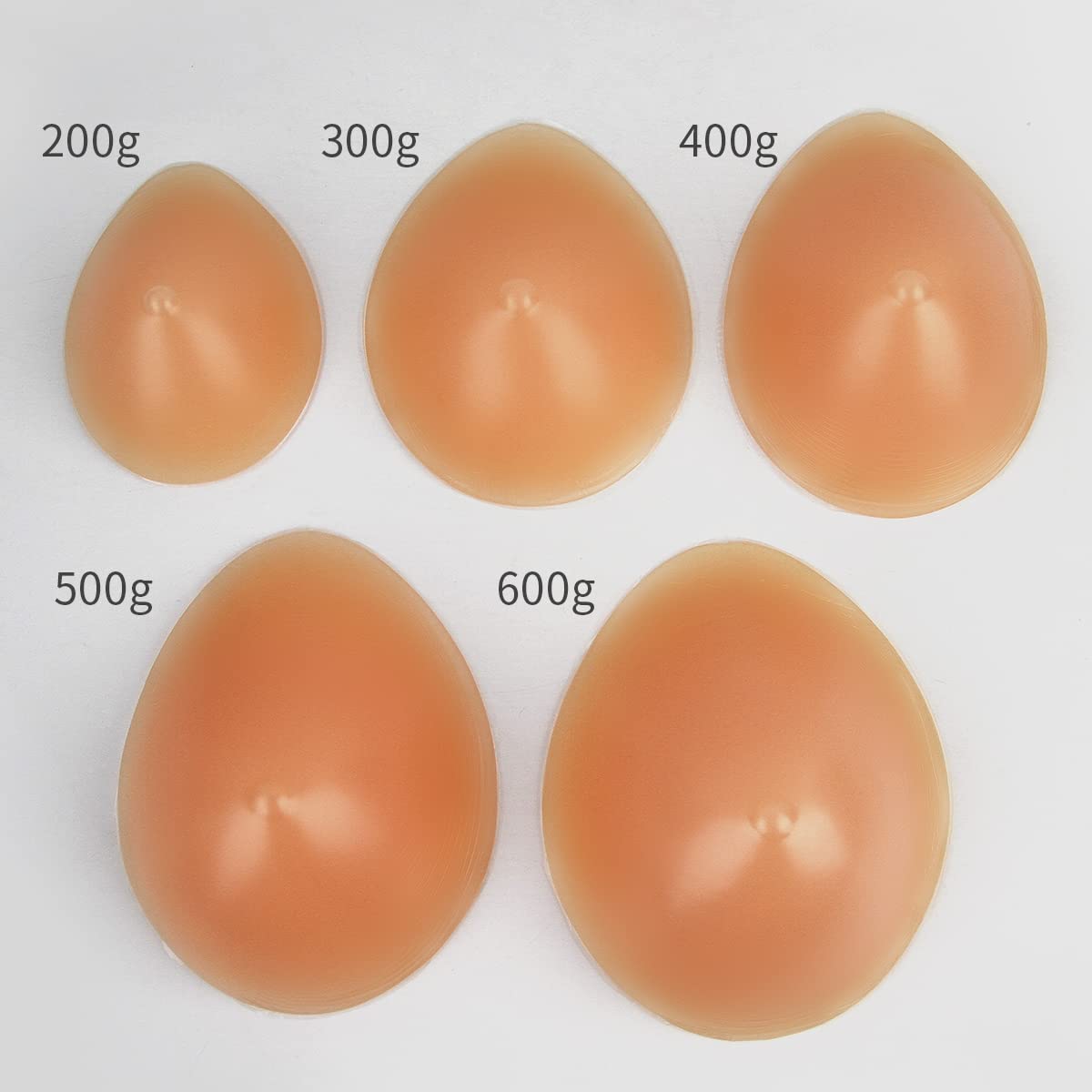 ONEFENG One Piece Waterdrop Silicone Breast Forms Mastectomy Prosthesis Concave Bra Pad Breast Ehancers