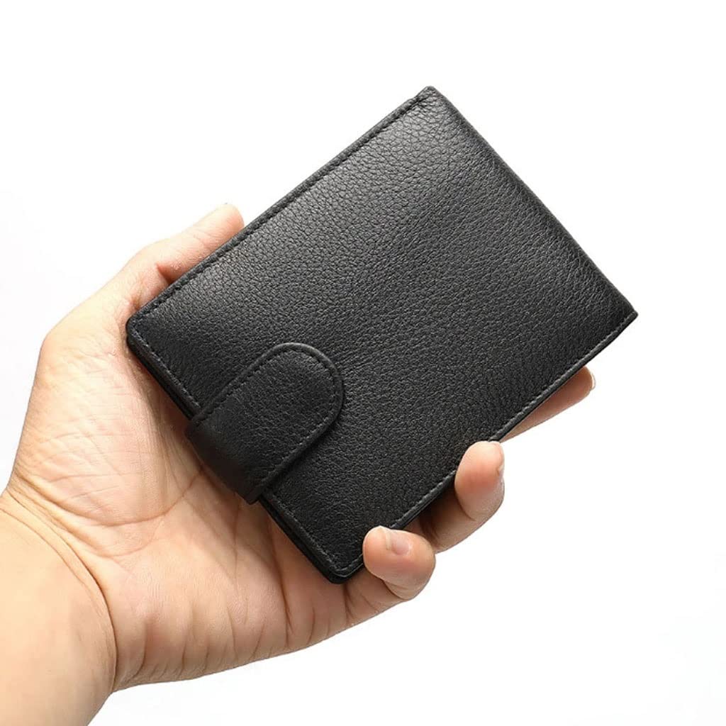 ZCMEB Wallet Men's Small Short Wallet Card Holder Large Capacity Men's Wallet Coin Purse Buckle Wallet