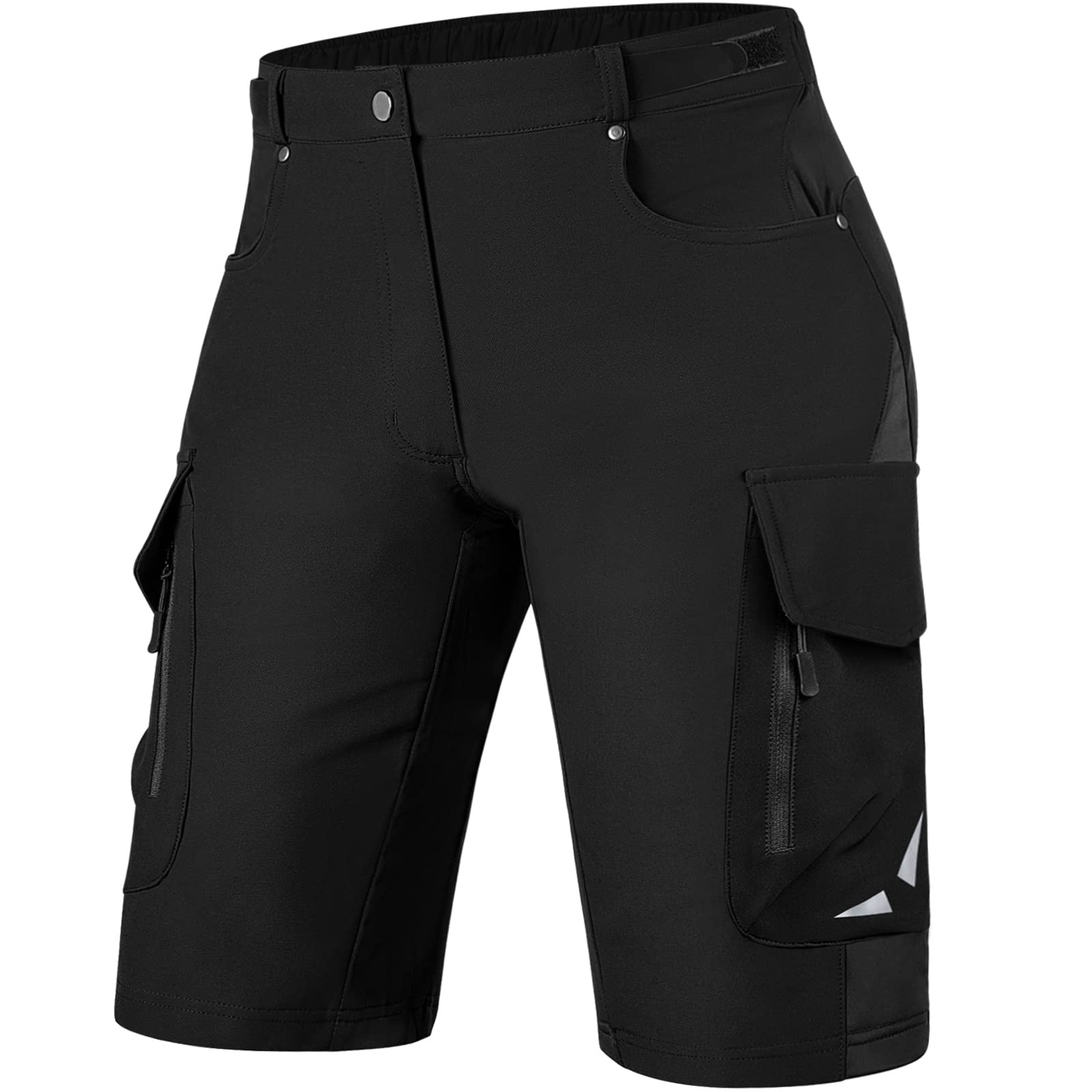 Viconor Mens Cargo Shorts Relaxed Fix with Pockets Hiking Shorts for Men Work Shorts Quick Dry Breathable Trekking,Traveling,Mountain Climbing(Black,X-Large)