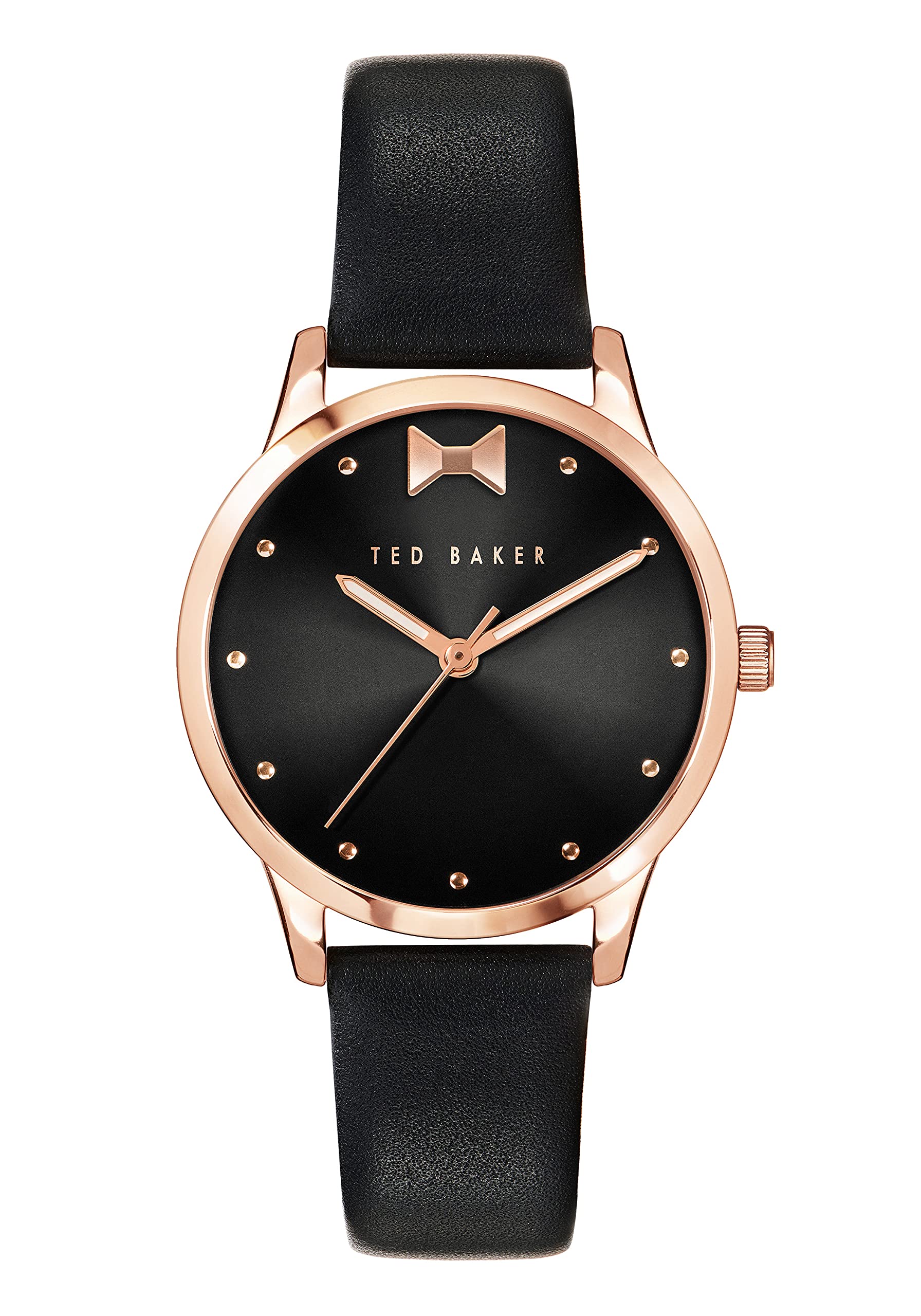 Ted Baker Women's Stainless Steel Quartz Leather Strap, Black, 16 Casual Watch (Model: BKPFZS119)