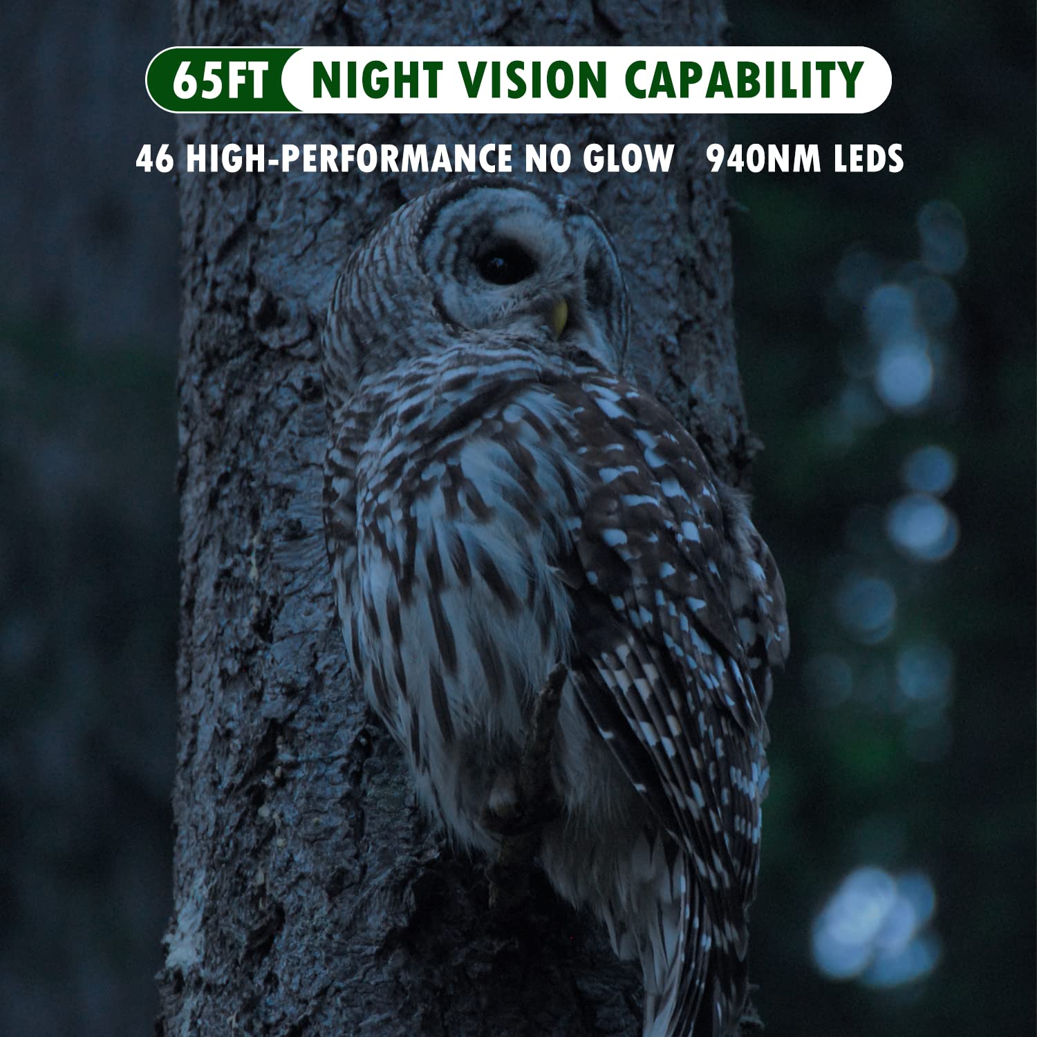 Trail Camera 1520P 20MP Hunting Camera, 0.1s Trigger Speed 940nm Nonglow Infrared Night Vision Trail Game Camera IP66 Waterproof 82ft 120° Wide Angle Detection Range Trail Cam for Wildlife Monitoring