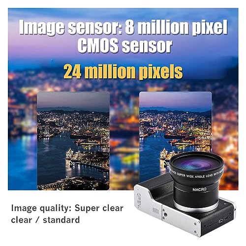 OZLIKA 4K Ultra High Definition 24 Million Pixel 1080P 12X Optical Zoom Micro Camera 4 Inch IPS Screen Touch SLR Camer