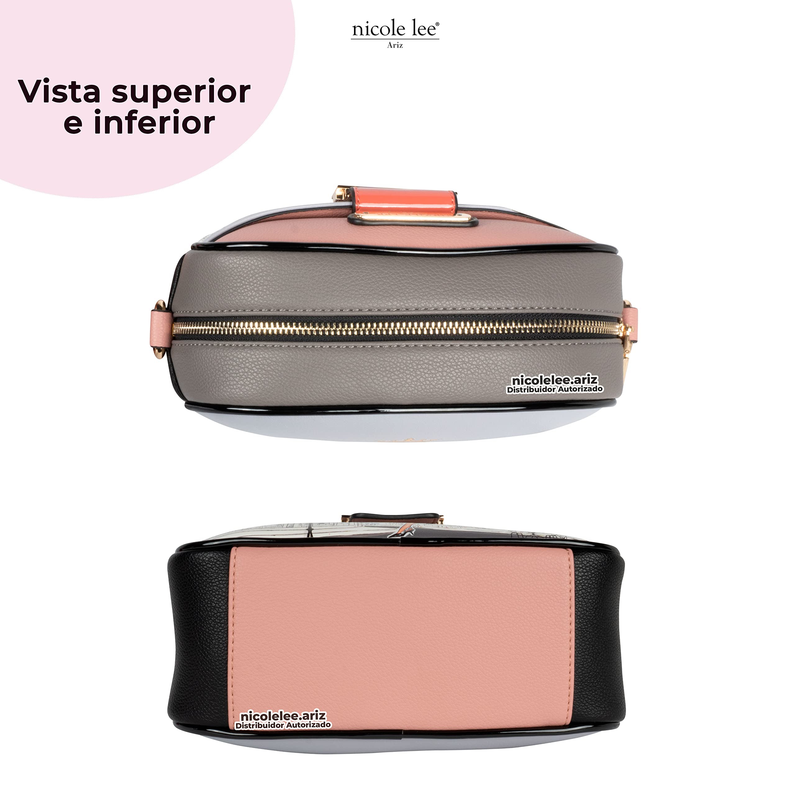 Nicole Lee Oelfina Small Fashion Print Crossbody Bag, Front Flap Pocket, Adjustable Detachable Shoulder Strap (Success in New York)